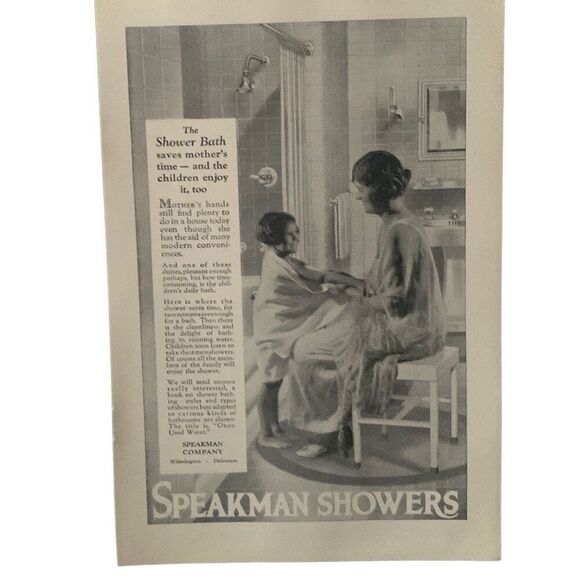 Speakman | Art | Vintage 923speakman Showers The Shower Bath Ad ...